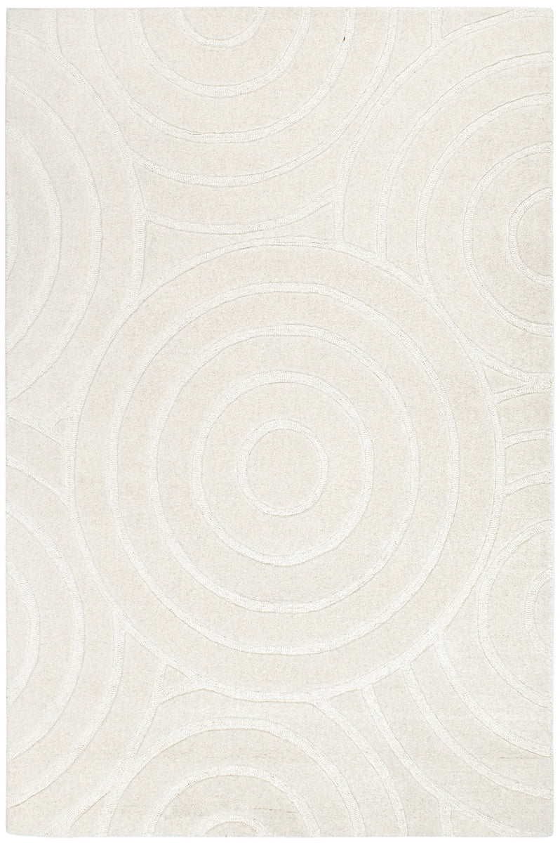 Ellipse Cream Wool Rug – Wild Yarn