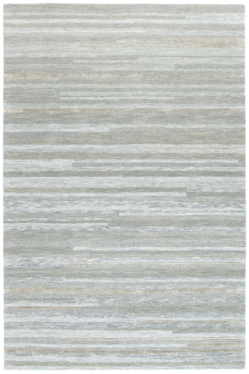 Linear Light Ash Wool Rug – Wild Yarn