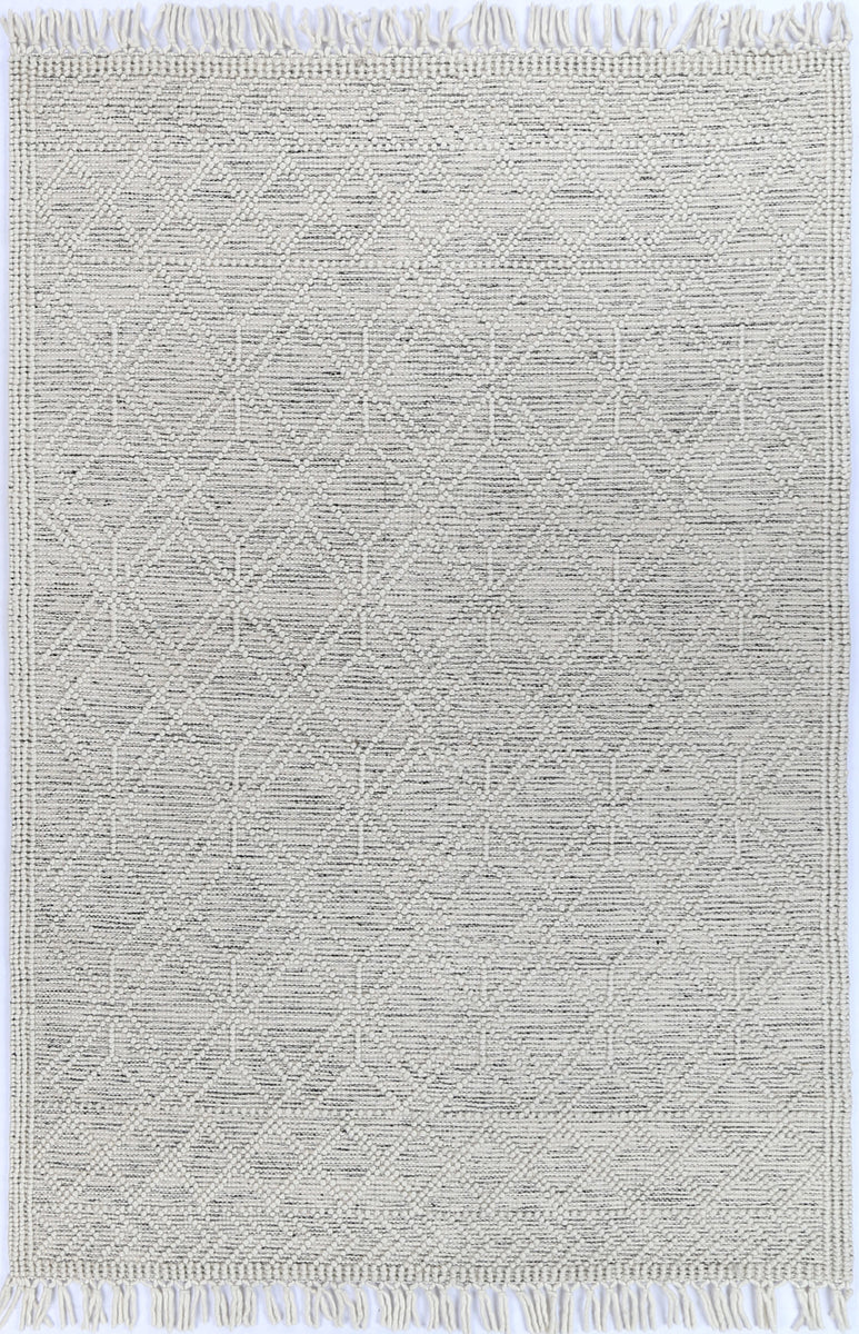 Perla Ava White Black Rug – Wild Yarn
