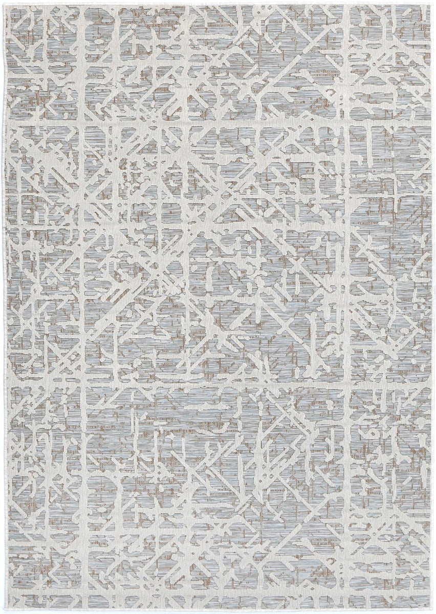 Alfresco Argyle Ivory & Aqua Flatweave Rug – Wild Yarn