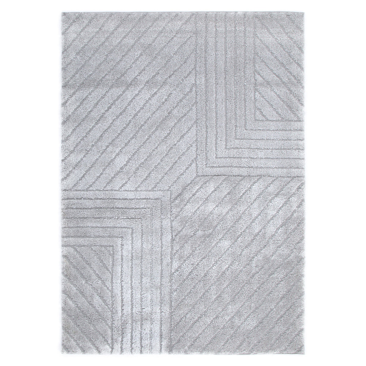 Tahoe Modern Silver Shag Rug – Wild Yarn