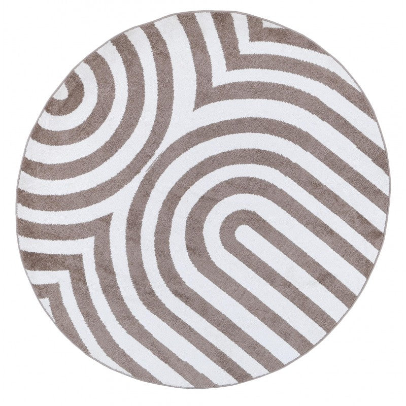 Freya Curve Grey Rug 160cm Round – Wild Yarn